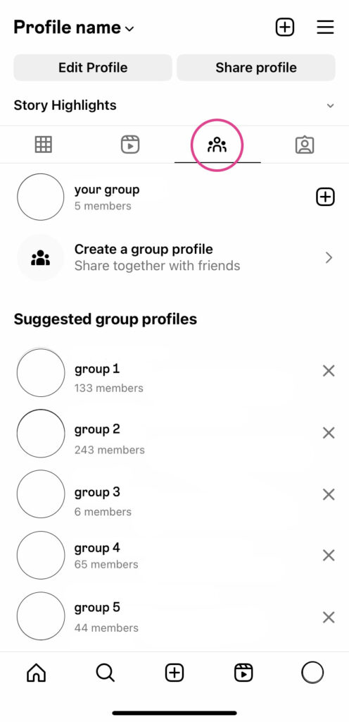 Instagram Group Profiles